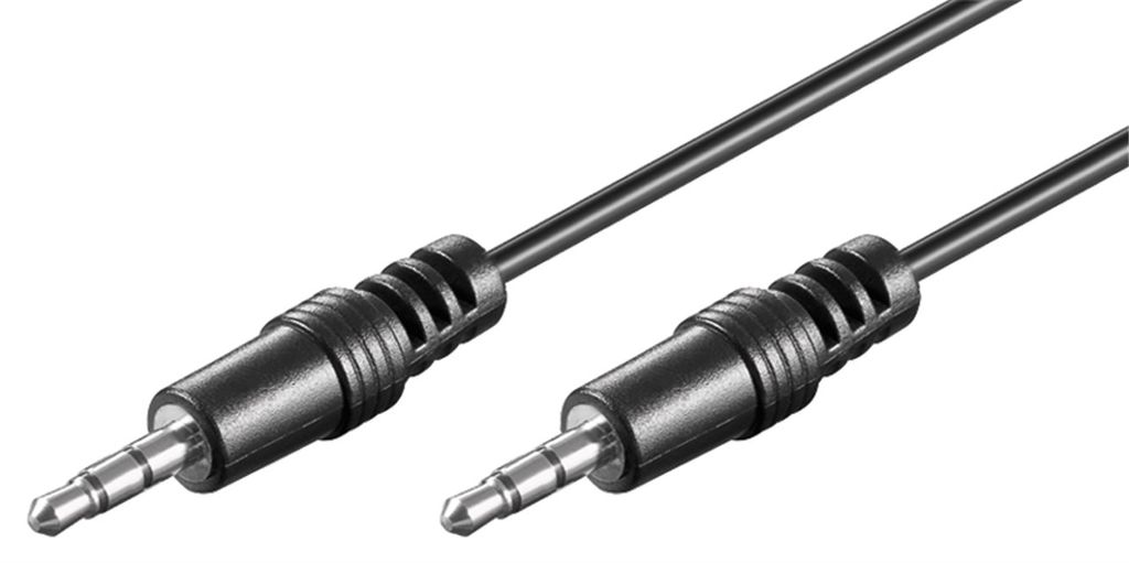 Goobay aux kabel 3.5mm stereo hane-hane 2,5 m – Extra lång ljudkabel - Teknikdelar.se